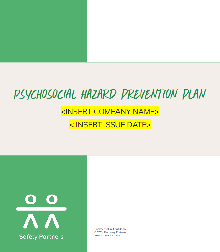Safety Partners | Psychosocial Hazard Preventative Plan Draft